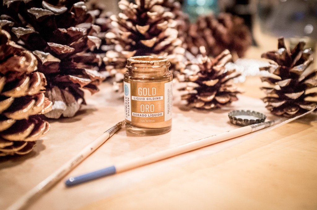 DIY Gold Dipped Pine Cones | Jackie Tara